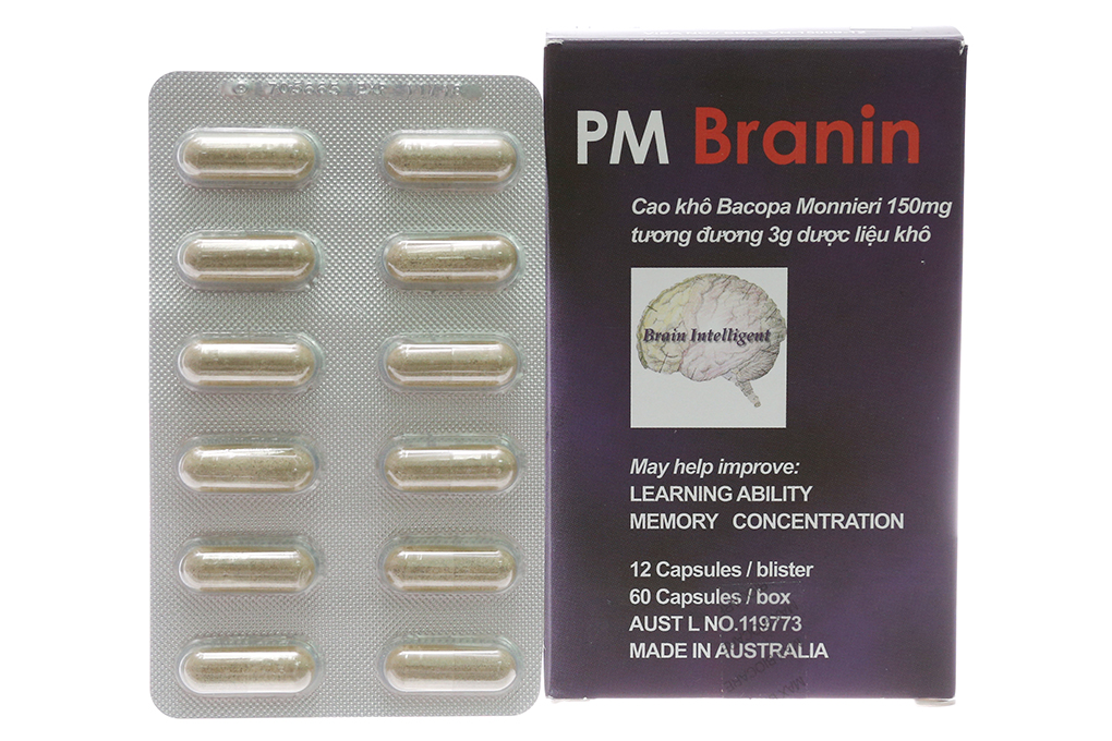 Thuốc PM Branin 150mg cải thiện các chức năng não, cải thiện trí nhớ ...