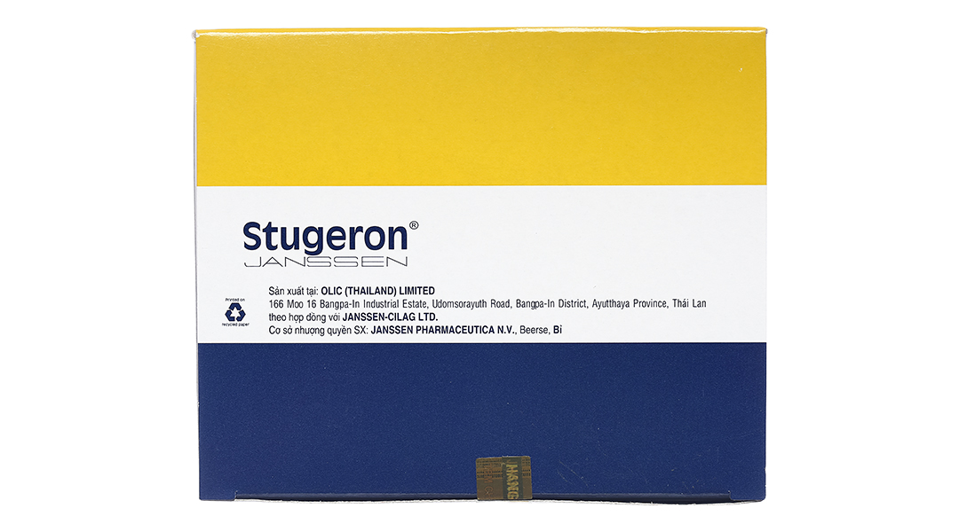 Stugeron 25mg trị rối loạn tuần hoàn não, say tàu xe (25 vỉ x 10 viên ...