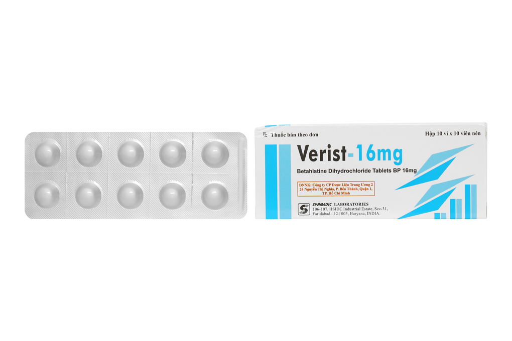 Verist-16mg trị rối loạn thính lực (10 vỉ x 10 viên) - 06/2025 ...