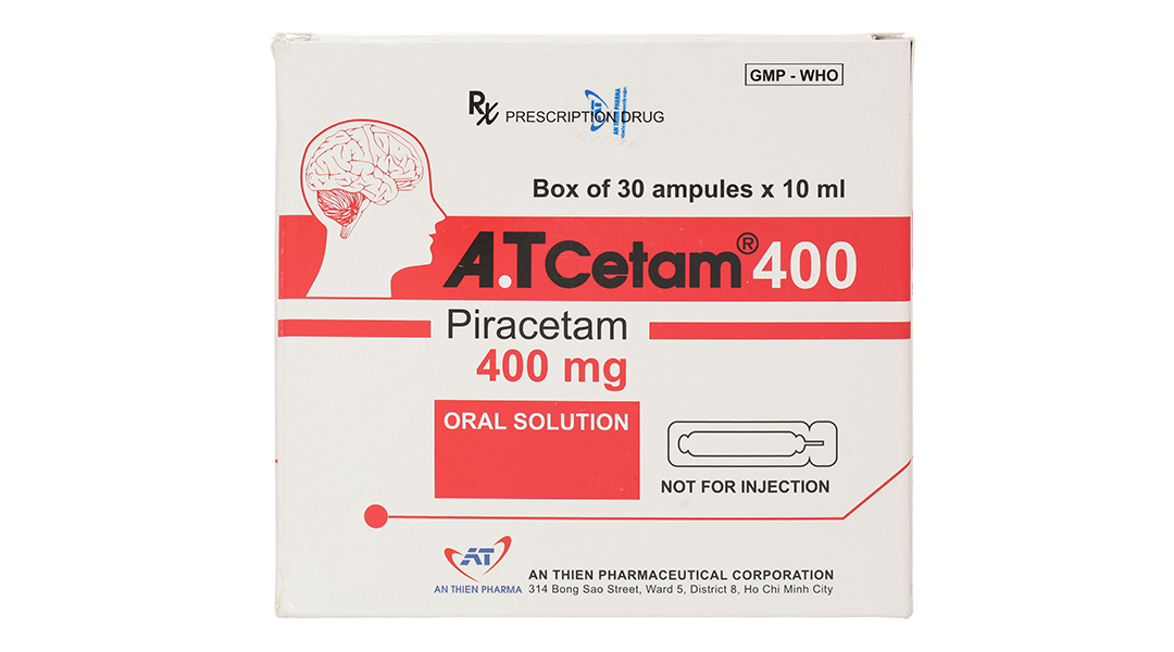 A.T Cetam 400 trị chóng mặt, giật rung cơ (30 ống x 10ml) - 02/2026 ...