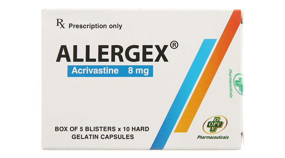 Allergex 8mg trị viêm mũi dị ứng, mề đay (5 vỉ x 10 viên) - 08/2025 ...
