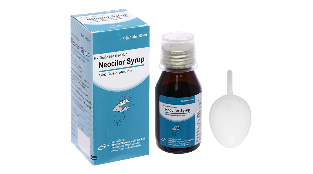 Siro Neocilor trị viêm mũi dị ứng, mày đay chai 50ml - 10/2025 ...