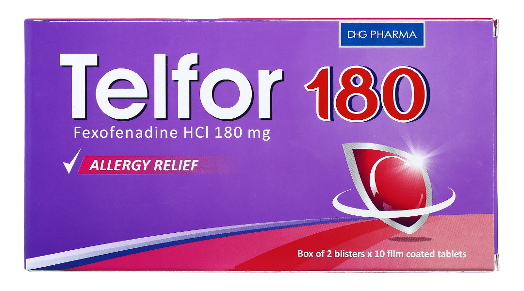 Thuốc Telfor 180 trị triệu chứng mề đay mãn tính - 01/2026 ...