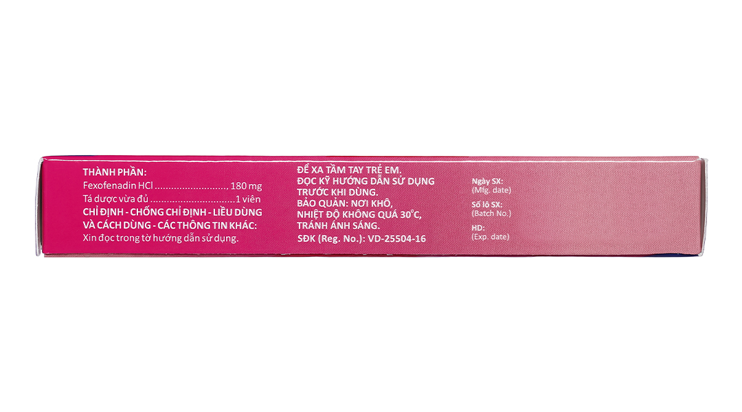 Thuốc Telfor 180 trị triệu chứng mề đay mãn tính - 05/2026 ...