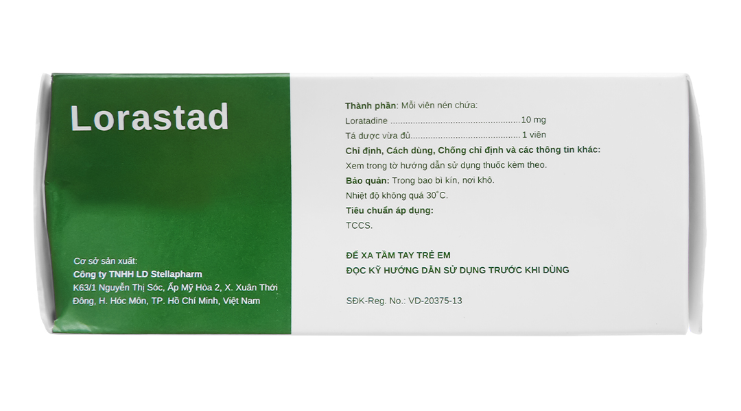 Thuốc Lorastad 10mg giảm các triệu chứng dị ứng - 08/2025 ...