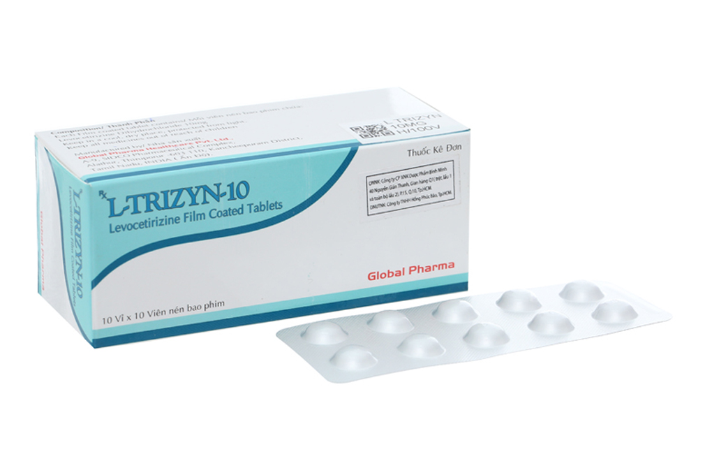 L-Trizyn-10 trị viêm mũi dị ứng, mày đay (10 vỉ x 10 viên) - 07/2025 ...