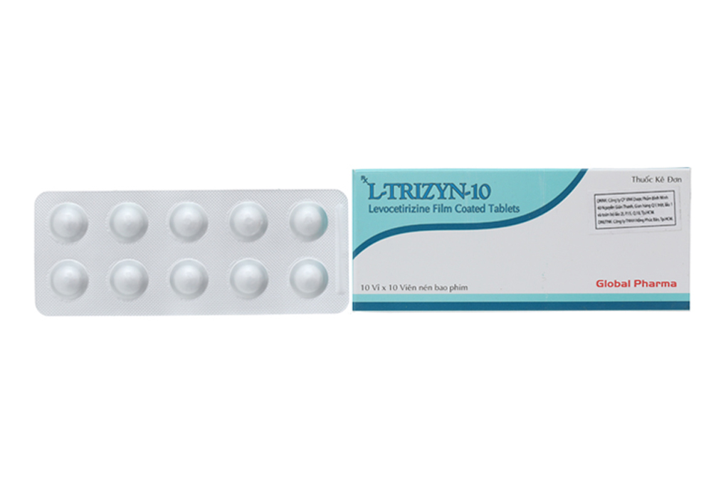 L-Trizyn-10 trị viêm mũi dị ứng, mày đay (10 vỉ x 10 viên) - 07/2025 ...