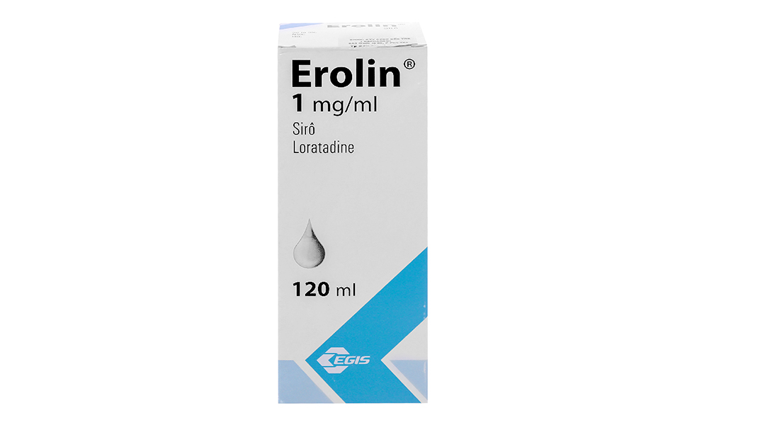 Siro Erolin 1mg/ml trị viêm mũi dị ứng, mày đay chai 120ml - 01/2026 ...