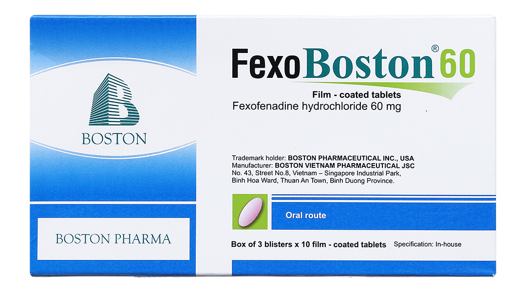 Thuốc FexoBoston 60 trị viêm mũi dị ứng, mề đay - 03/2026 ...