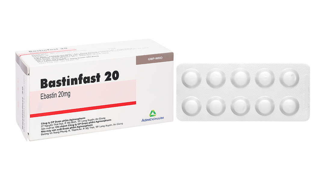 Bastinfast 20 trị triệu chứng viêm mũi dị ứng, ngứa da, mày đay (10 vỉ ...