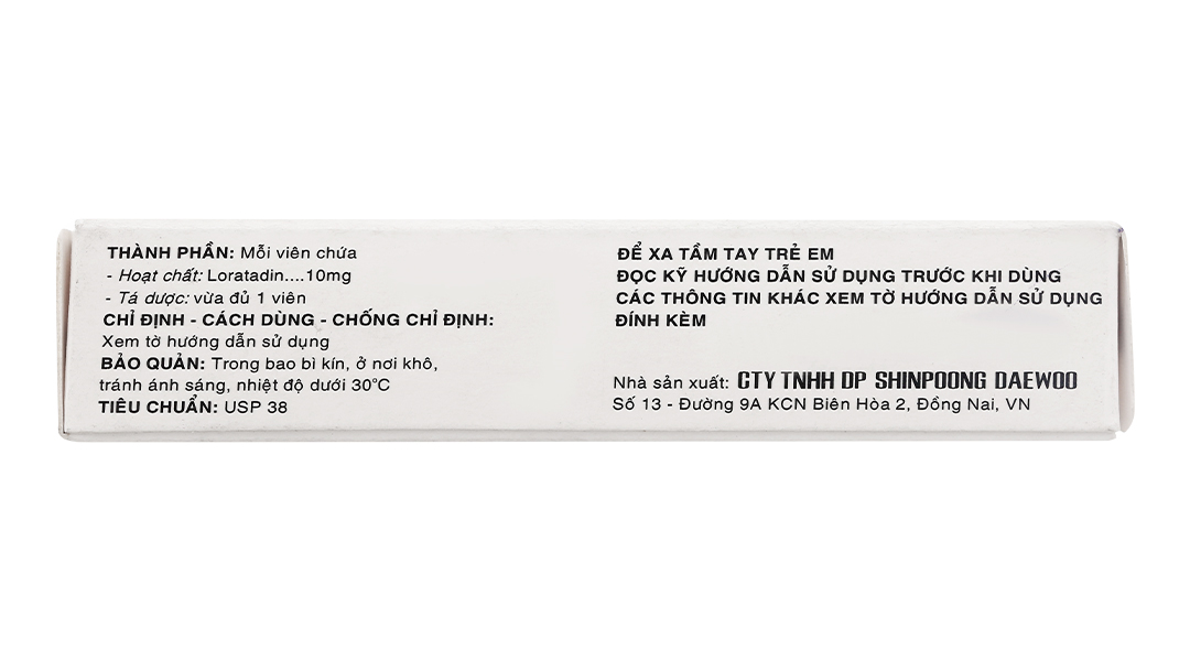 Alertin 10mg trị viêm mũi dị ứng, nổi mề đay, ngứa (3 vỉ x 10 viên ...