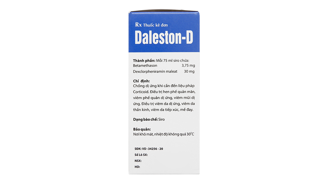 Thuốc Daleston-D 75ml chống dị ứng, trị viêm phế quản - 01/2026 ...