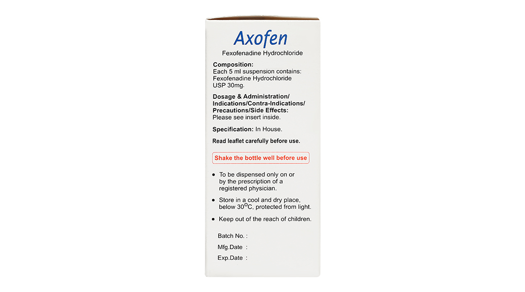 Hỗn dịch uống Axofen trị viêm mũi dị ứng, mày đay chai 50ml - 12/2025 ...