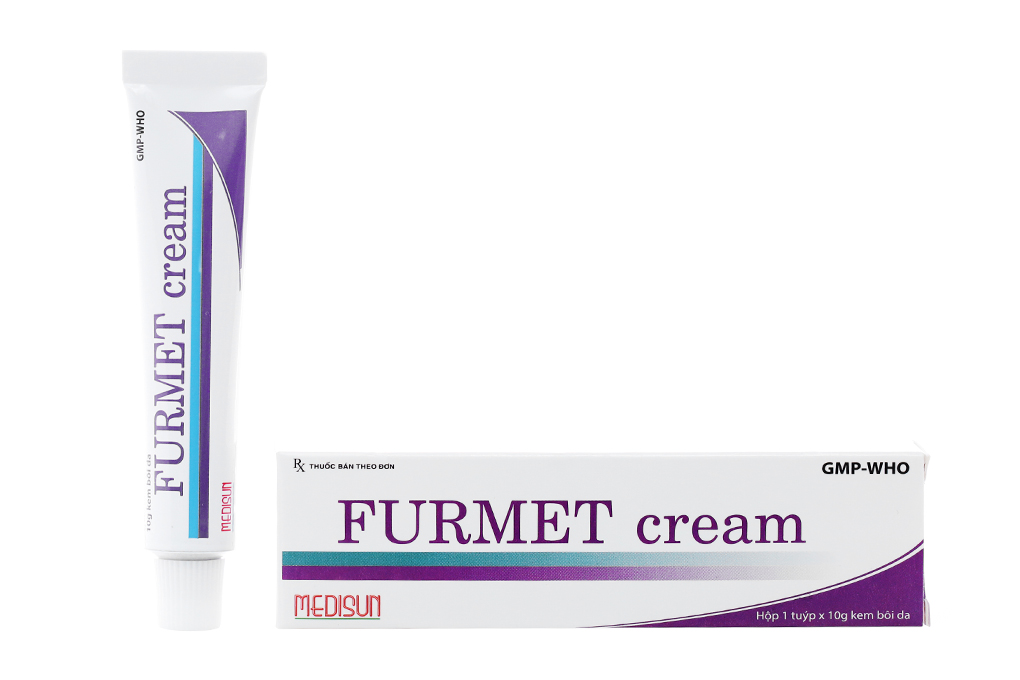 Kem bôi Furmet Cream trị nấm, viêm da có biến chứng nhiễm trùng tuýp ...