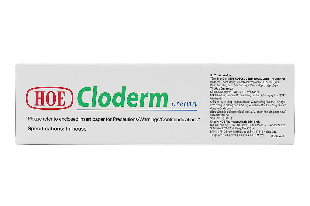HoeCloderm Cream điều trị viêm da tuýp 15g - 08/2025 | nhathuocankhang.com