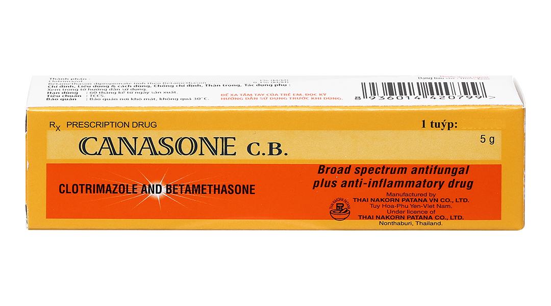 Kem bôi Canasone C.B. trị nấm da tuýp 5g - 12/2025 | nhathuocankhang.com