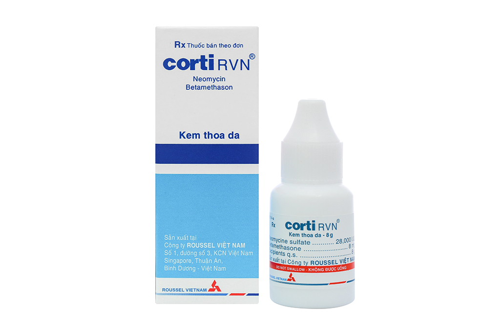 Kem bôi Corti RVN trị viêm da chai 8g - 01/2026 | nhathuocankhang.com
