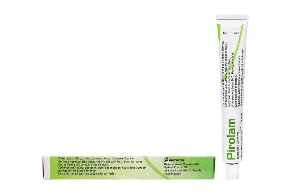 Thuốc bôi Pirolam 10mg/g trị nấm da, móng tuýp 20g - 12/2025 ...