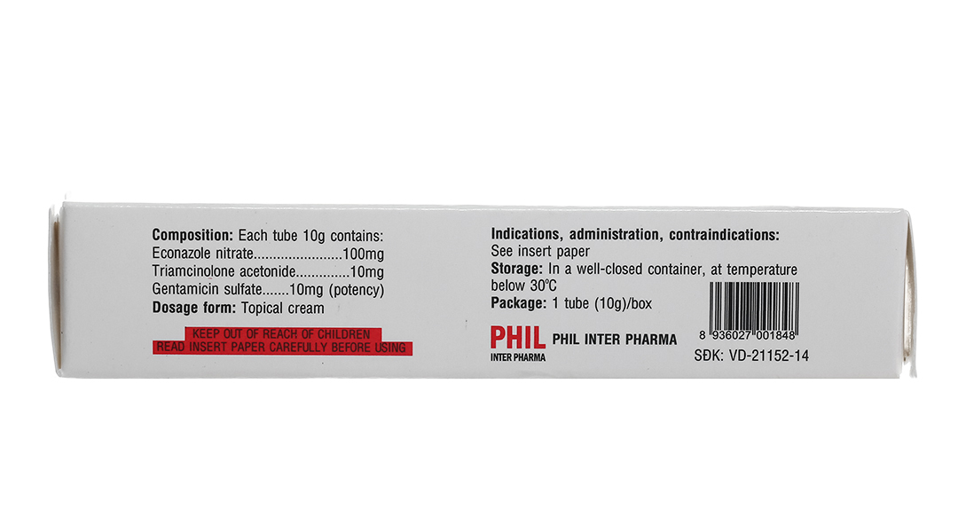 Gentrikin Cream trị nấm da tuýp 10g - 01/2026 | nhathuocankhang.com