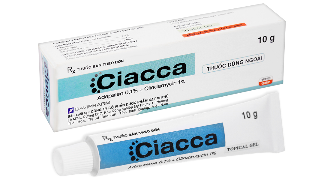 Gel bôi Ciacca trị mụn trứng cá tuýp 10g - 10/2025 | nhathuocankhang.com