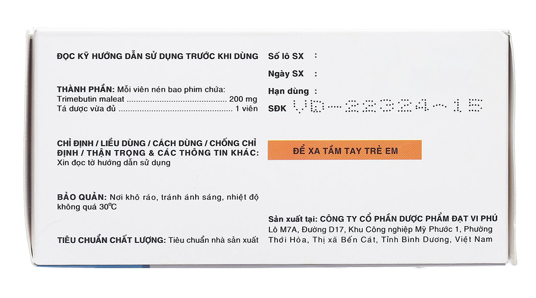 Thuốc Tributel 200mg giảm đau do co thắt tiêu hóa - 01/2026 ...