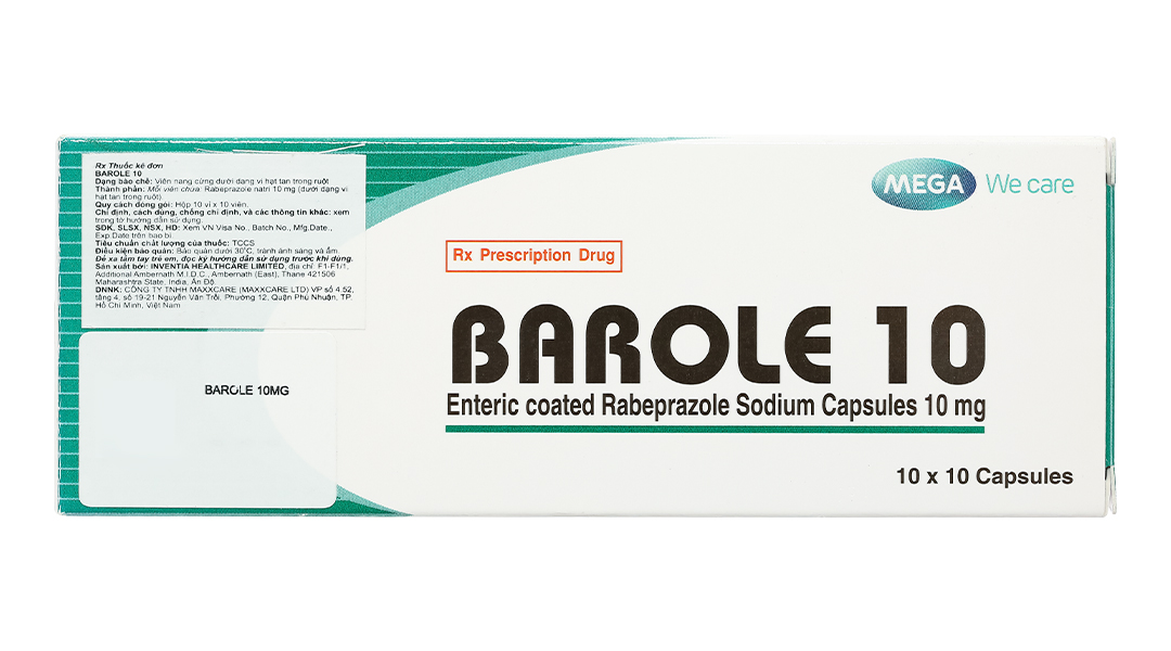 Thuốc Barole 10 trị viêm loét do trào ngược dạ dày - 04/2026 ...