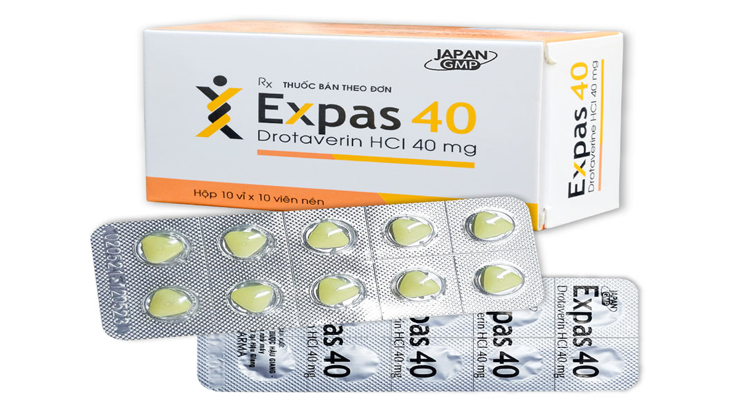 Expas 40mg giảm đau, trị co thắt cơ có nguồn gốc từ cơ trơn (10 vỉ x 10 ...
