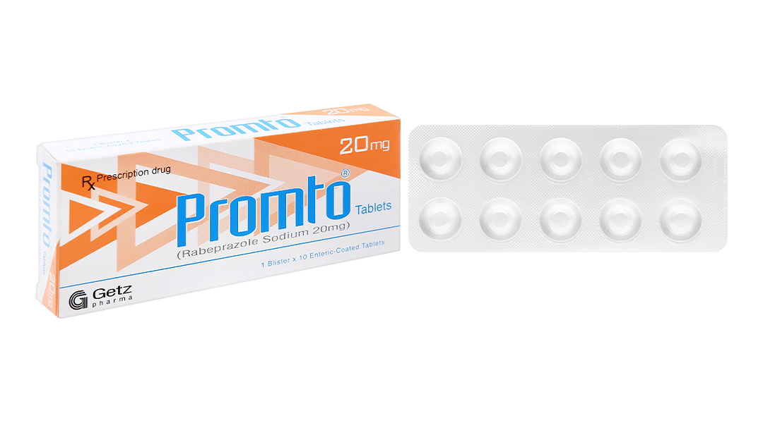 Promto 20mg trị loét dạ dày - tá tràng tiến triển (1 vỉ x 10 viên) - 10 ...