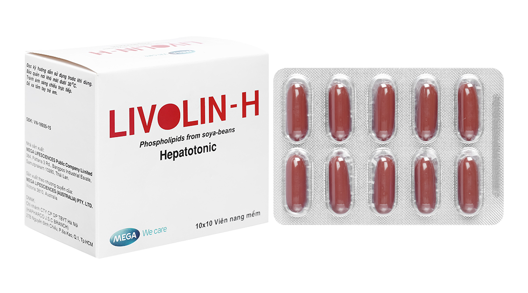 Thuốc Livolin-H 300mg hỗ trợ trị bệnh lý về gan (10 vỉ x 10 viên) - 08/ ...