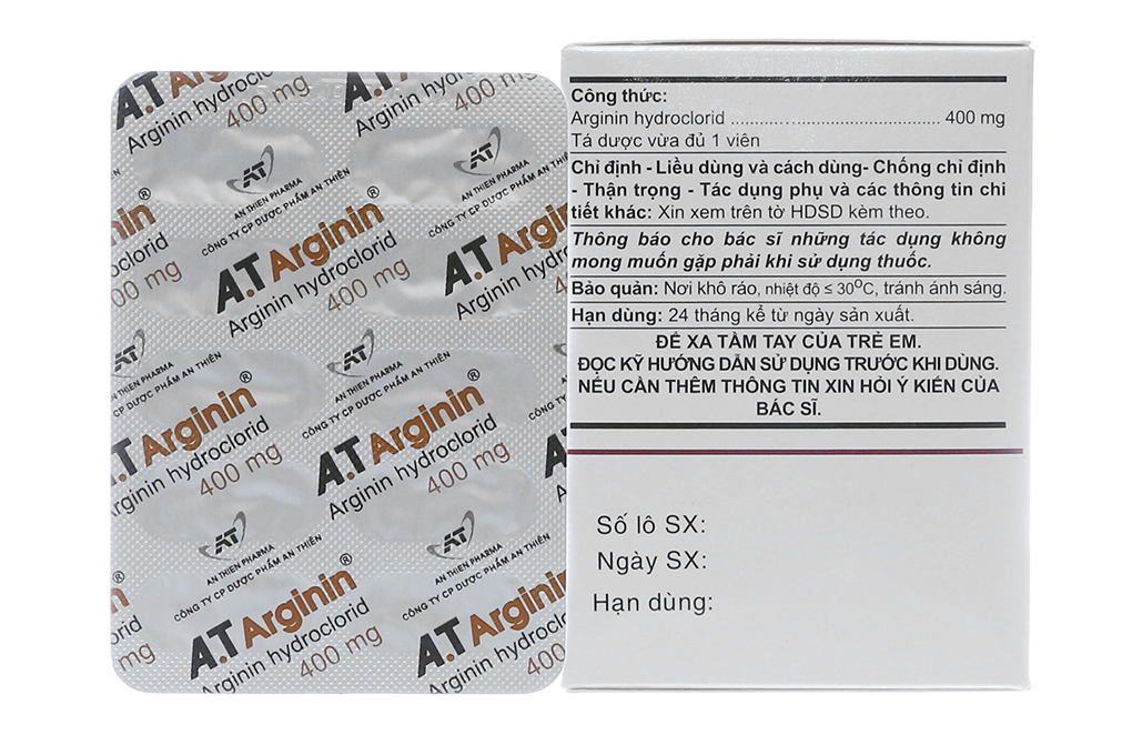 Thuốc A.T Arginin 400mg hỗ trợ trị khó tiêu - 12/2025 | nhathuocankhang.com