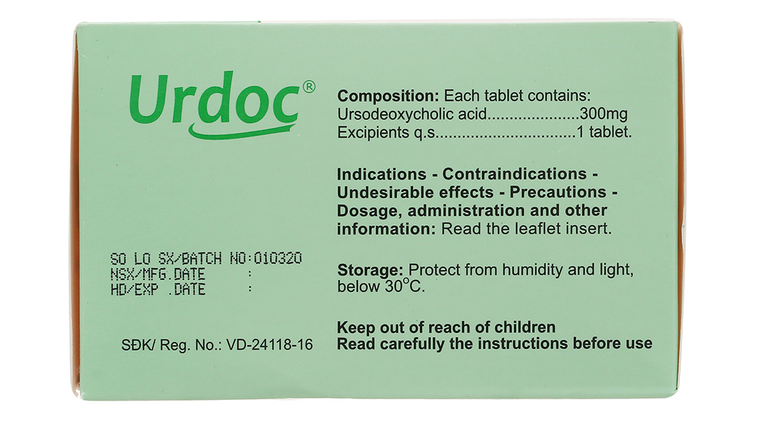 Urdoc 300mg hỗ trợ trị bệnh lý về gan mật (8 vỉ x 10 viên) - 11/2025 ...