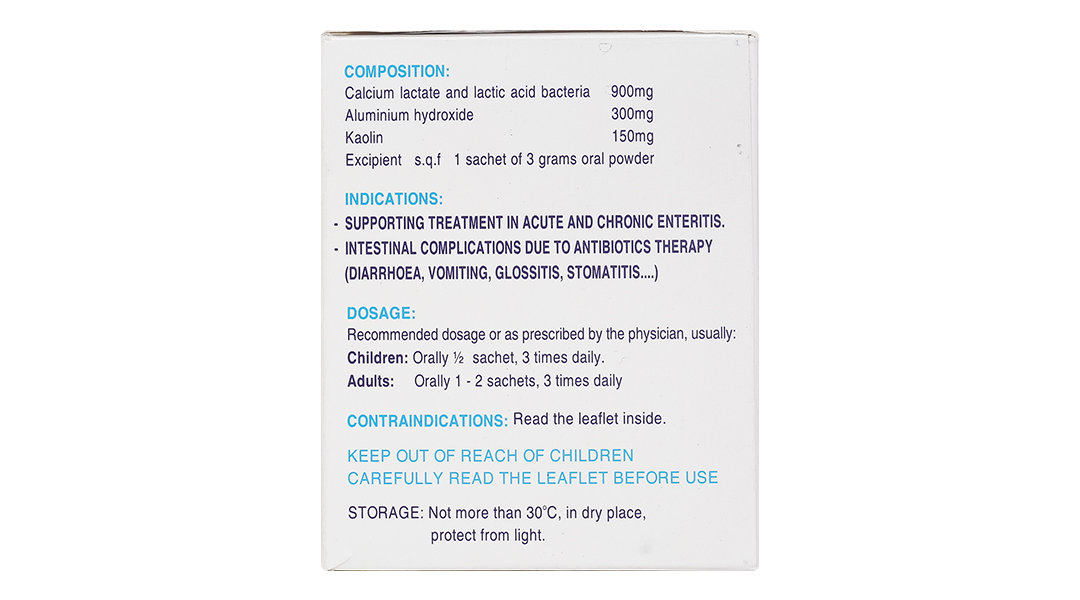 Thuốc bột Enteric trị viêm ruột cấp và mãn tính (30 gói x 3g) - 09/2025 ...