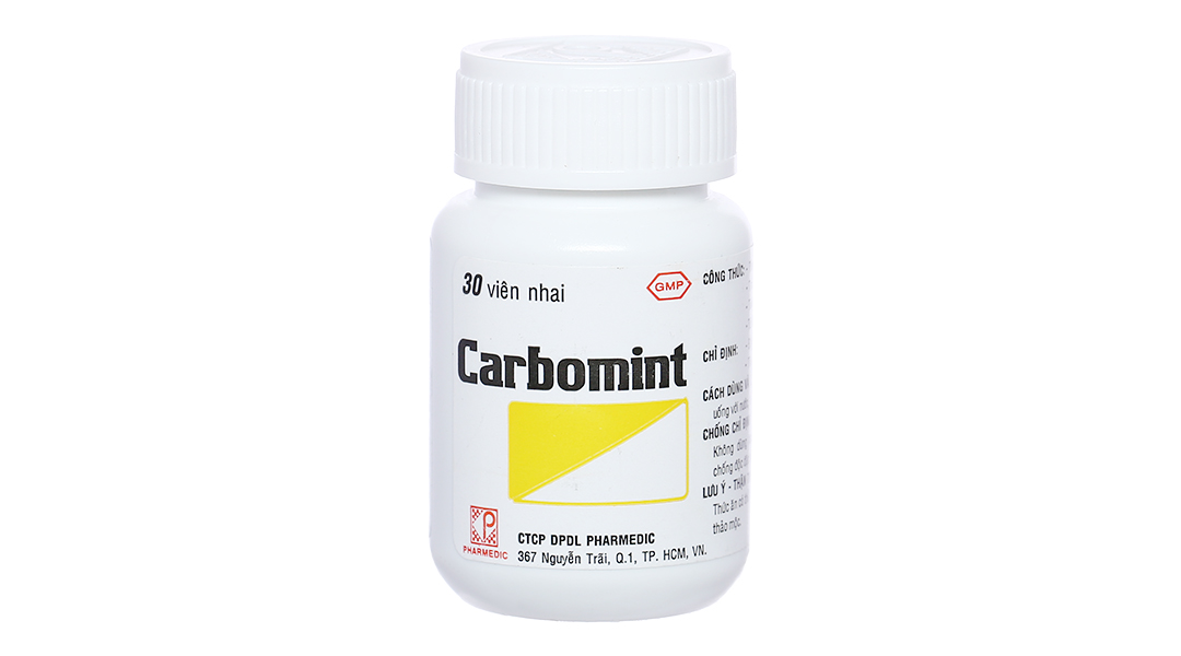 Viên nhai Carbomint trị đầy hơi, tiêu chảy lọ 30 viên - 01/2026 ...