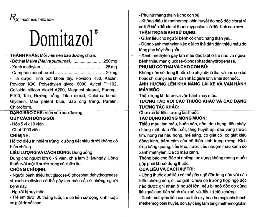 Thuốc Domitazol hộp 100 viên-Nhà thuốc An Khang