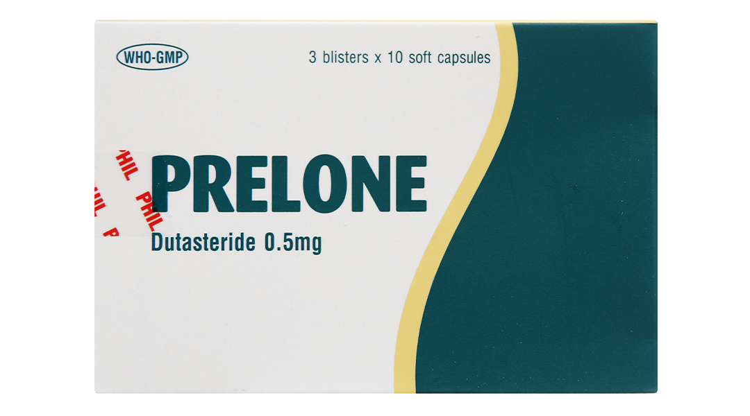 Prelone 0.5mg trị phì đại tuyến tiền liệt (3 vỉ x 10 viên) - 08/2025 ...