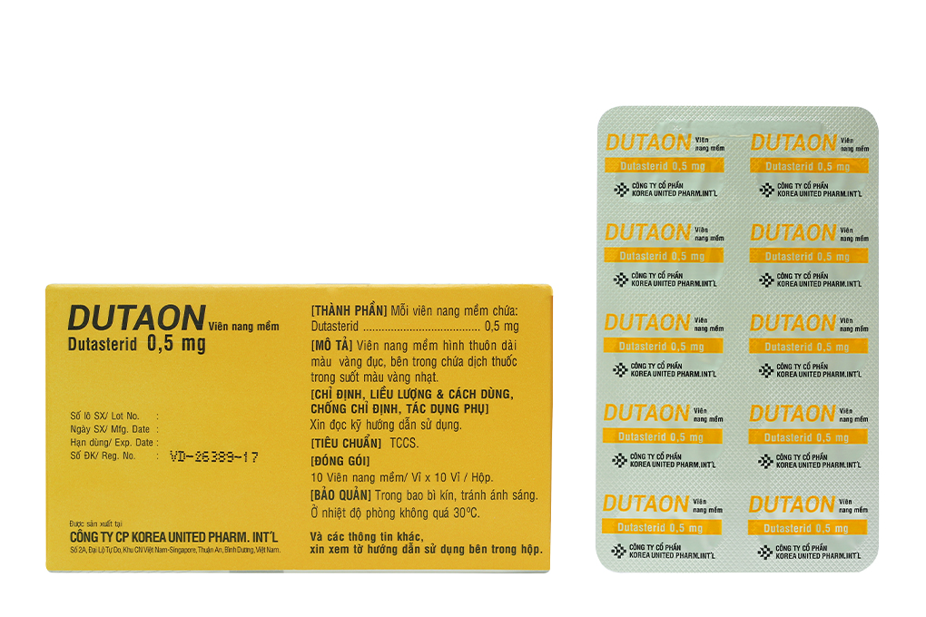 Dutaon 0.5mg trị phì đại tuyến tiền liệt (10 vỉ x 10 viên) - 10/2025 ...