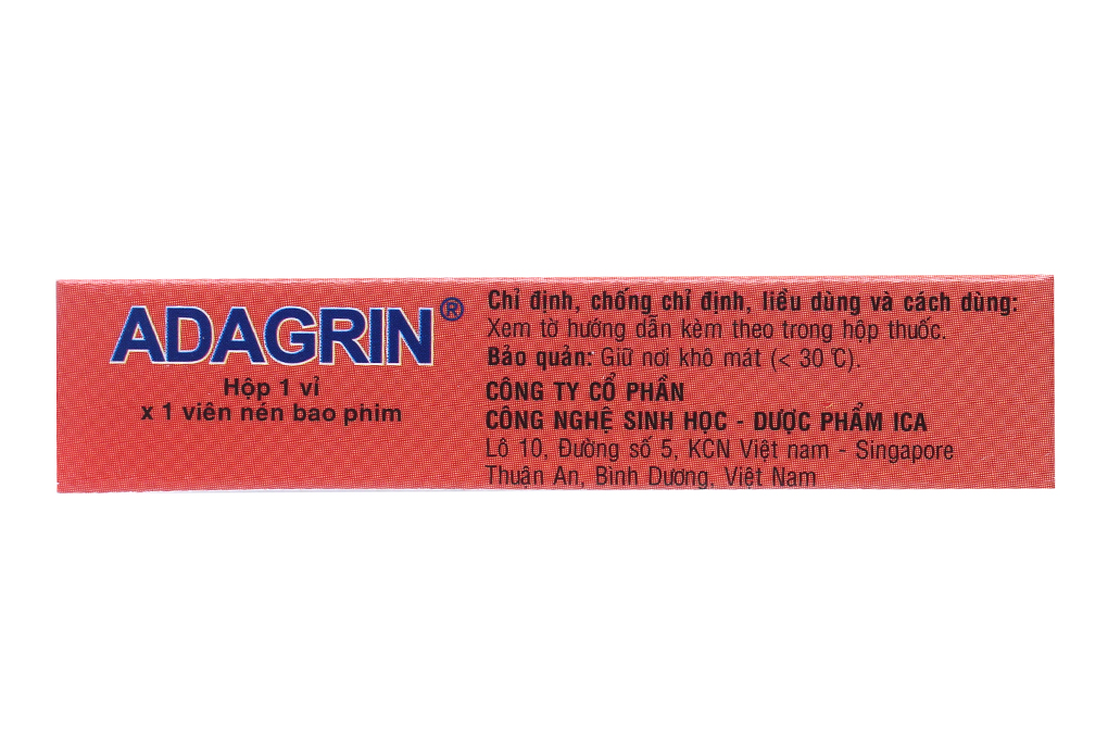 Adagrin 50mg trị rối loạn cương dương (1 vỉ x 1 viên) - 09/2025 ...