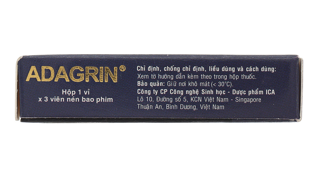 Adagrin 100mg trị rối loạn cương dương (1 vỉ x 3 viên) - 08/2025 ...