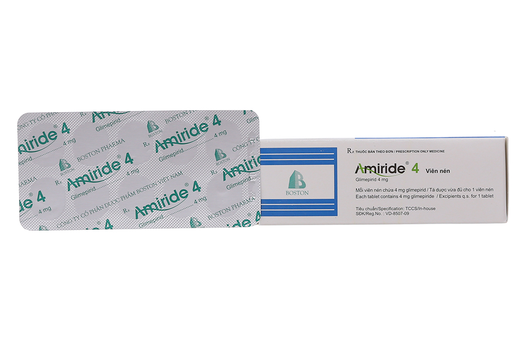 Amiride 4mg hộp 50 viên thuốc điều trị đái tháo đường tuyp II - 09/2025 ...