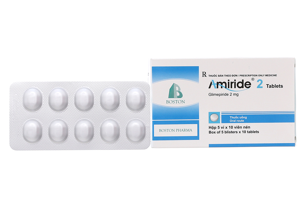 Amiride 2mg hộp 50 viên thuốc điều trị đái tháo đường tuyp II - 09/2025 ...
