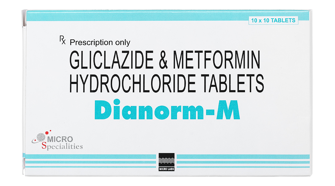 Dianorm-M 80mg/500mg trị đái tháo đường (10 vỉ x 10 viên) - 08/2025 ...