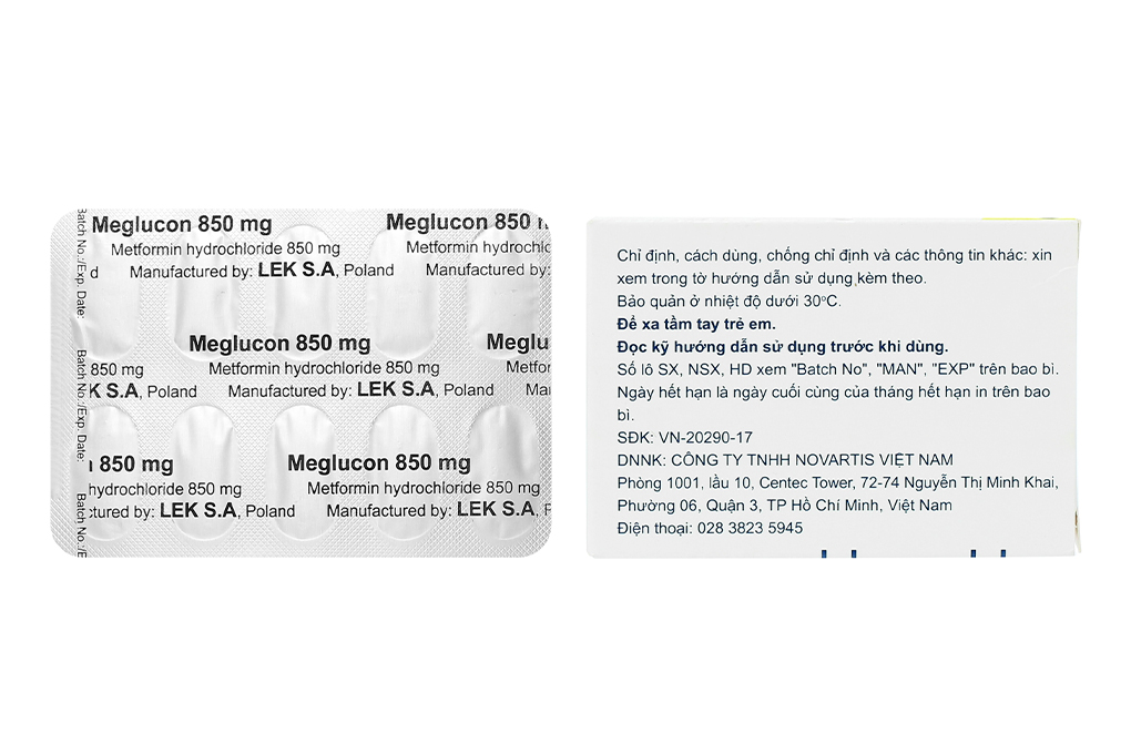Meglucon 850mg trị đái tháo đường (3 vỉ x 10 viên) - 10/2025 ...