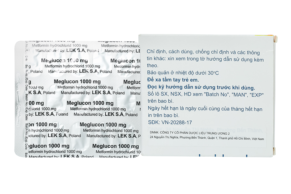 Thuốc Meglucon 1000mg trị đái tháo đường tuýp 2 - 01/2026 ...