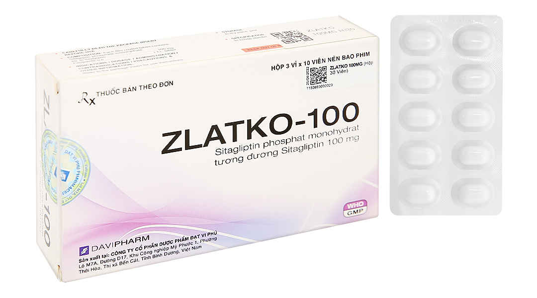 Zlatko-100 trị tiểu đường tuýp 2 không phụ thuộc insulin (3 vỉ x 10 viên) - 08/2025 ...