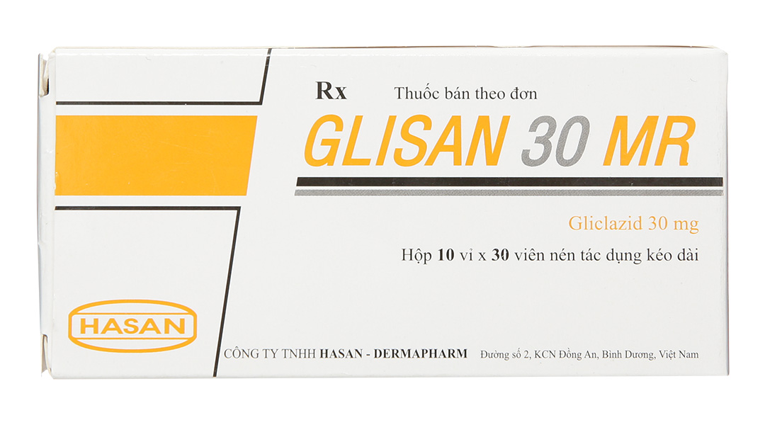 Glisan 30 MR trị đái tháo đường tuýp 2 không phụ thuộc insulin (10 vỉ x ...