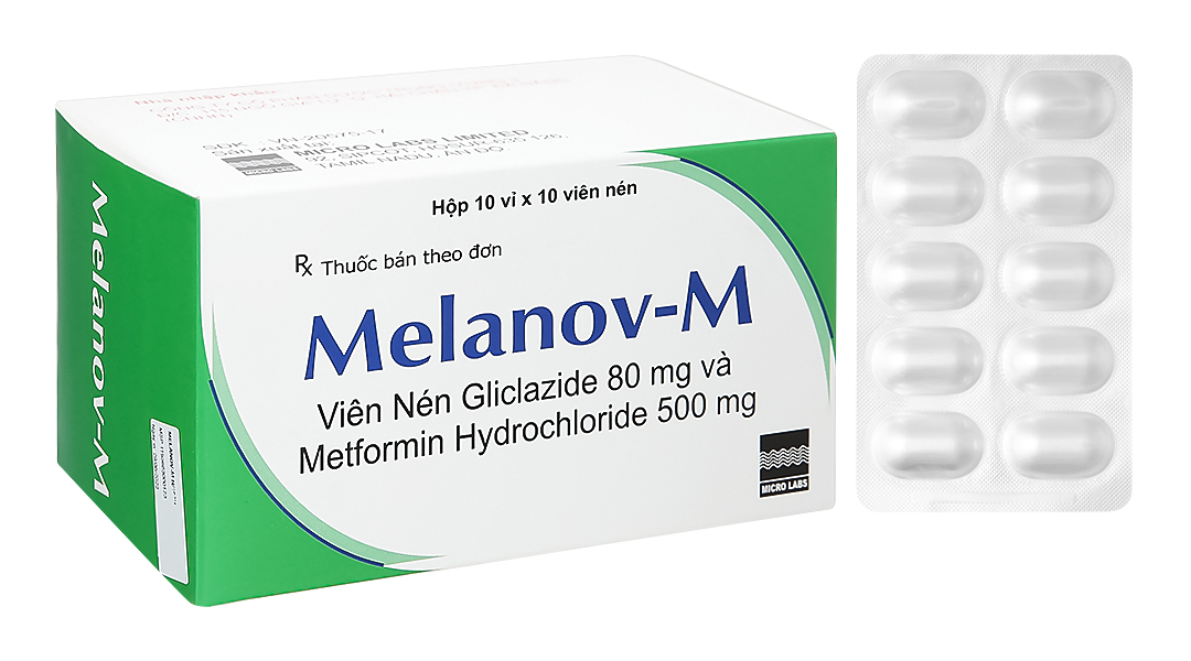 Melanov-M 80mg/500mg trị tiểu đường tuýp 2 không phụ thuộc insulin (10 ...