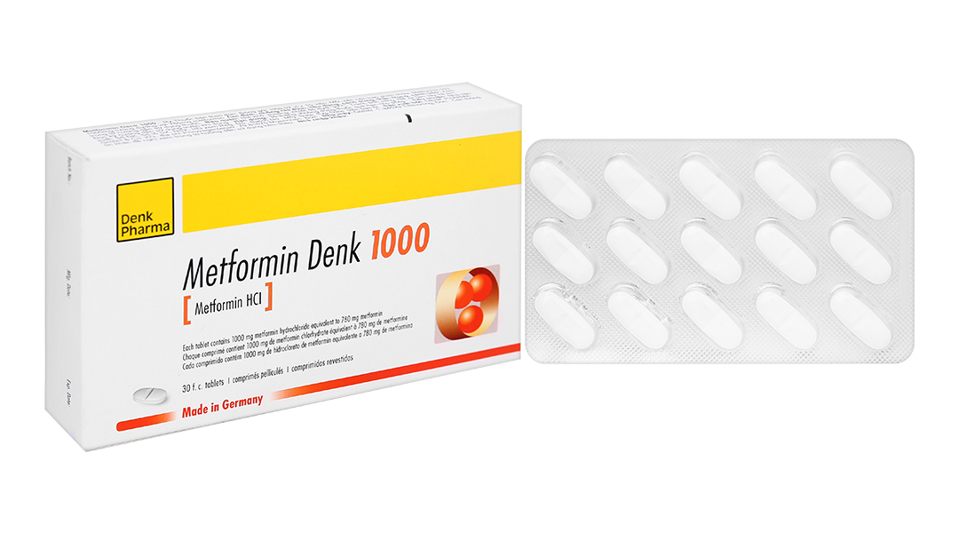 Metformin Denk 1000 trị đái tháo đường tuýp 2 không phụ thuộc insulin ...