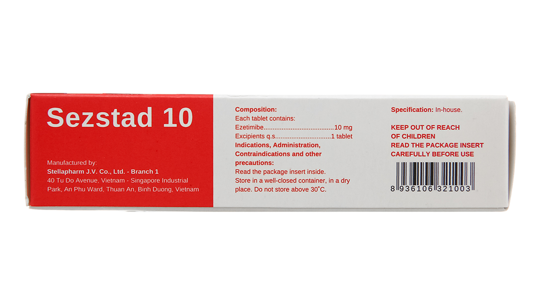 Thuốc Sezstad 10 trị rối loạn mỡ máu, tăng cholesterol máu (3 vỉ x 10 ...