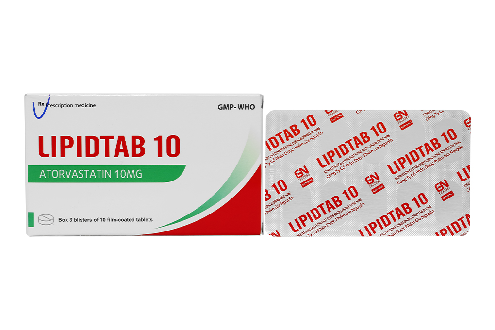 Lipidtab 10 trị tăng mỡ máu (3 vỉ x 10 viên) - 09/2025 ...