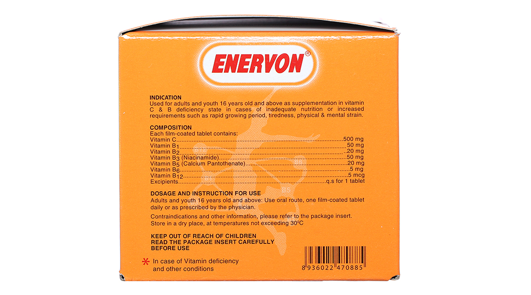 Thuốc Enervon bổ sung vitamin nhóm B và vitamin C - 08/2025 ...